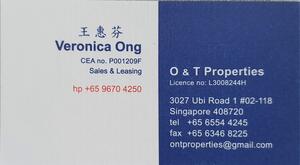 Veronica Ong from O & T PROPERTIES profile | CommercialGuru Singapore