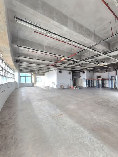 unit has mostly open spaces (own toilet)!, high ceiling with windows ...