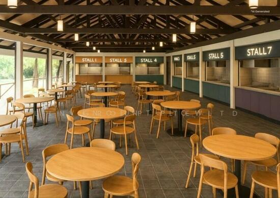 Ground floor F&B / Food Hall 7 stalls including seating area, loyang ...