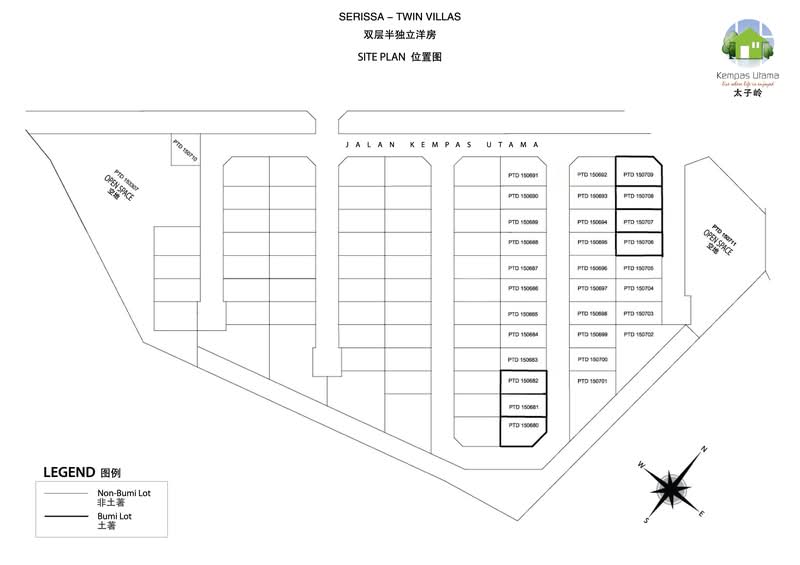 Serissa, Taman Kempas Utama - Twin Villas for Sale or Rent ...