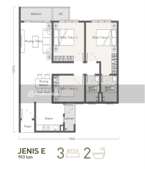 PANGSAPURI HARMONI TWL, Subang Jaya, Selangor, 1 Bilik Tidur, 130 kps ...