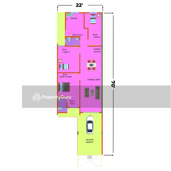 Rumah Pahang - Felda Jengka 11, Maran, Pahang, 1 Bilik Tidur, 130 kps ...