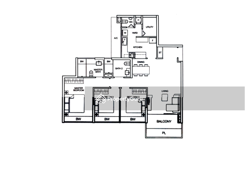 Caspian, 50 Lakeside Drive, 3 Bedrooms, 1195 sqft, Condominium For Rent ...